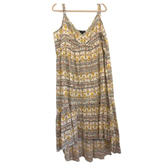 Jessica Simpson | Dresses | Jessica Simpson Yellow Floral Maxi Dress ...